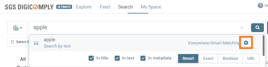 How to use the search-by-text feature?