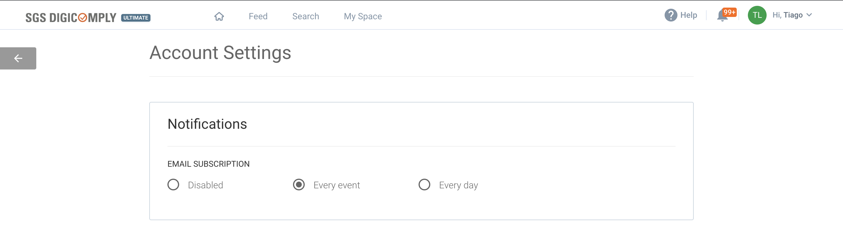 How to change Notifications in Digicomply to "Every Day".